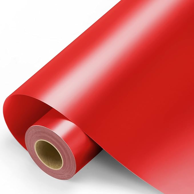 Amazon.com: Red Permanent Vinyl - Red Adhesive Vinyl Roll for All ...