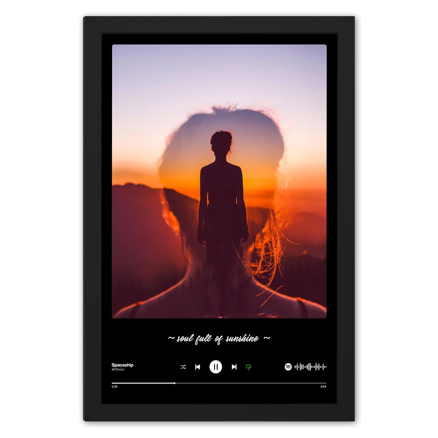 Ritwika's Personalized Picture Music Frame In Large Image Black ...