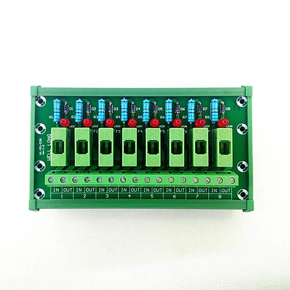 Fused Terminal Block DC 5-32V 10 Output DIN Rail Mount Fused Power ...