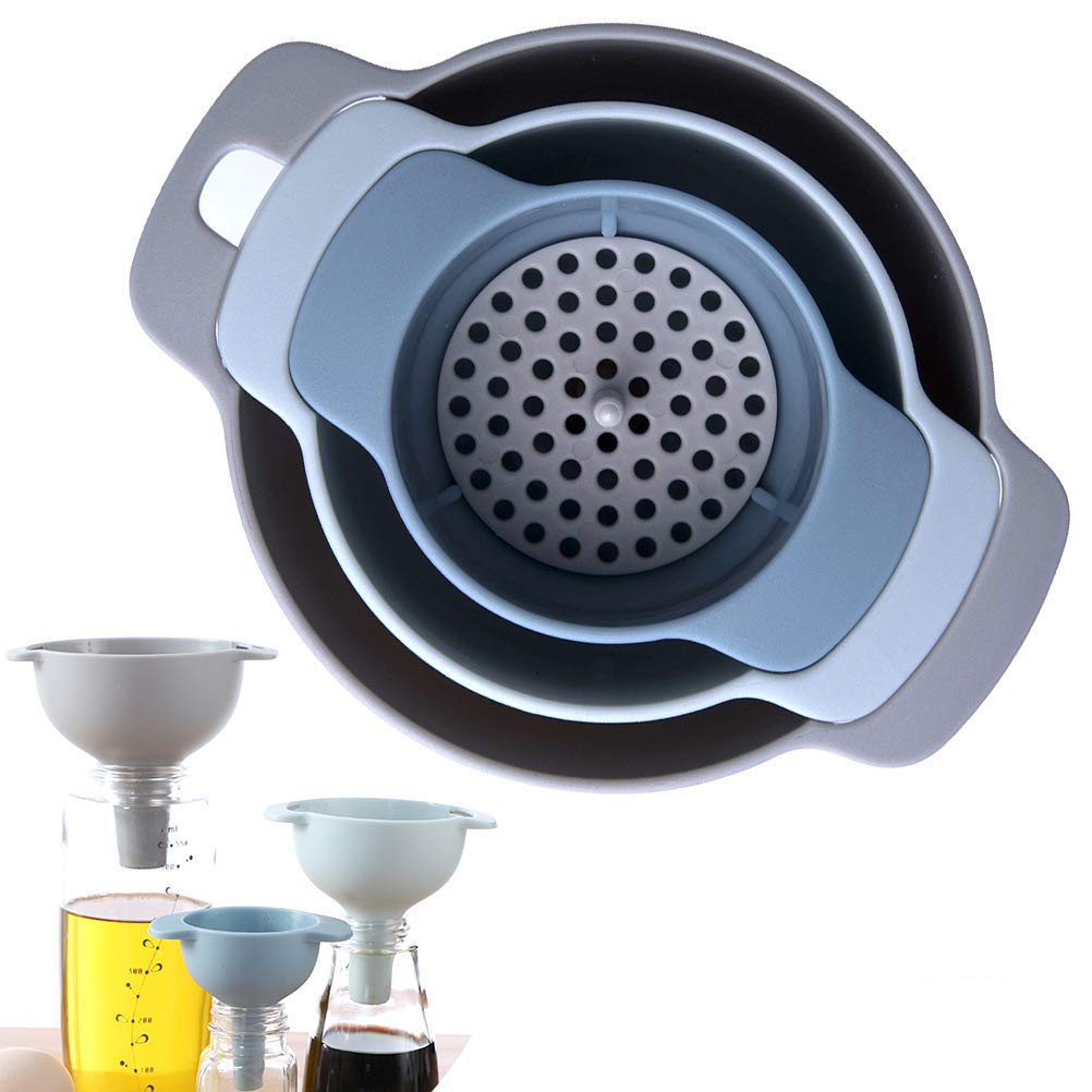 Amazon.com: Kitchen Funnel Set - Nested Funnels with Handle - 3 Pack ...