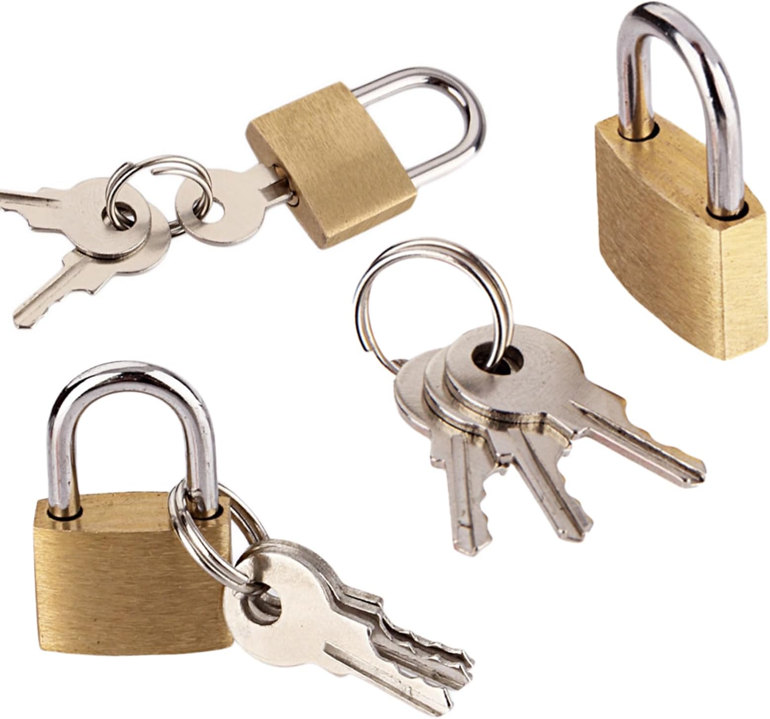 12 x Brass Padlock Security Locker Lock 2 Keys 20mm 25mm 30mm Heavy ...