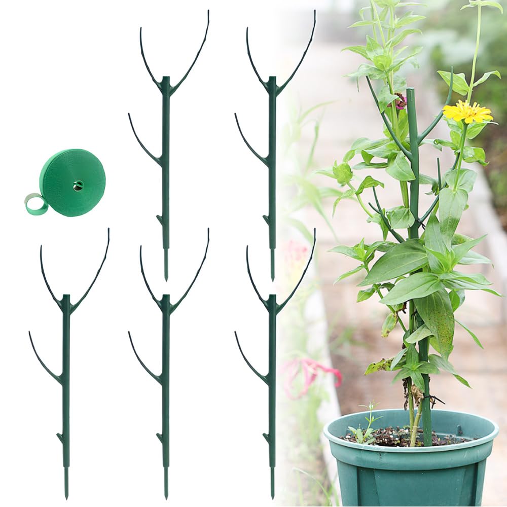 Adjustable Plant Support Stakes With Ties And Stickers 10 Pcs Plant ...