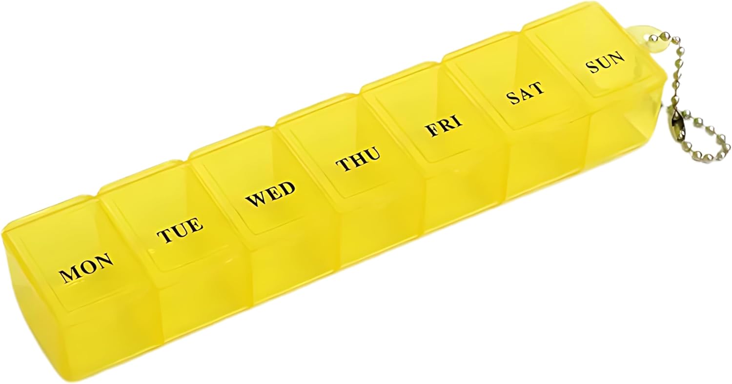 Pill Box Organiser 7 Day Storage Box Pill Dispenser | Portable ...