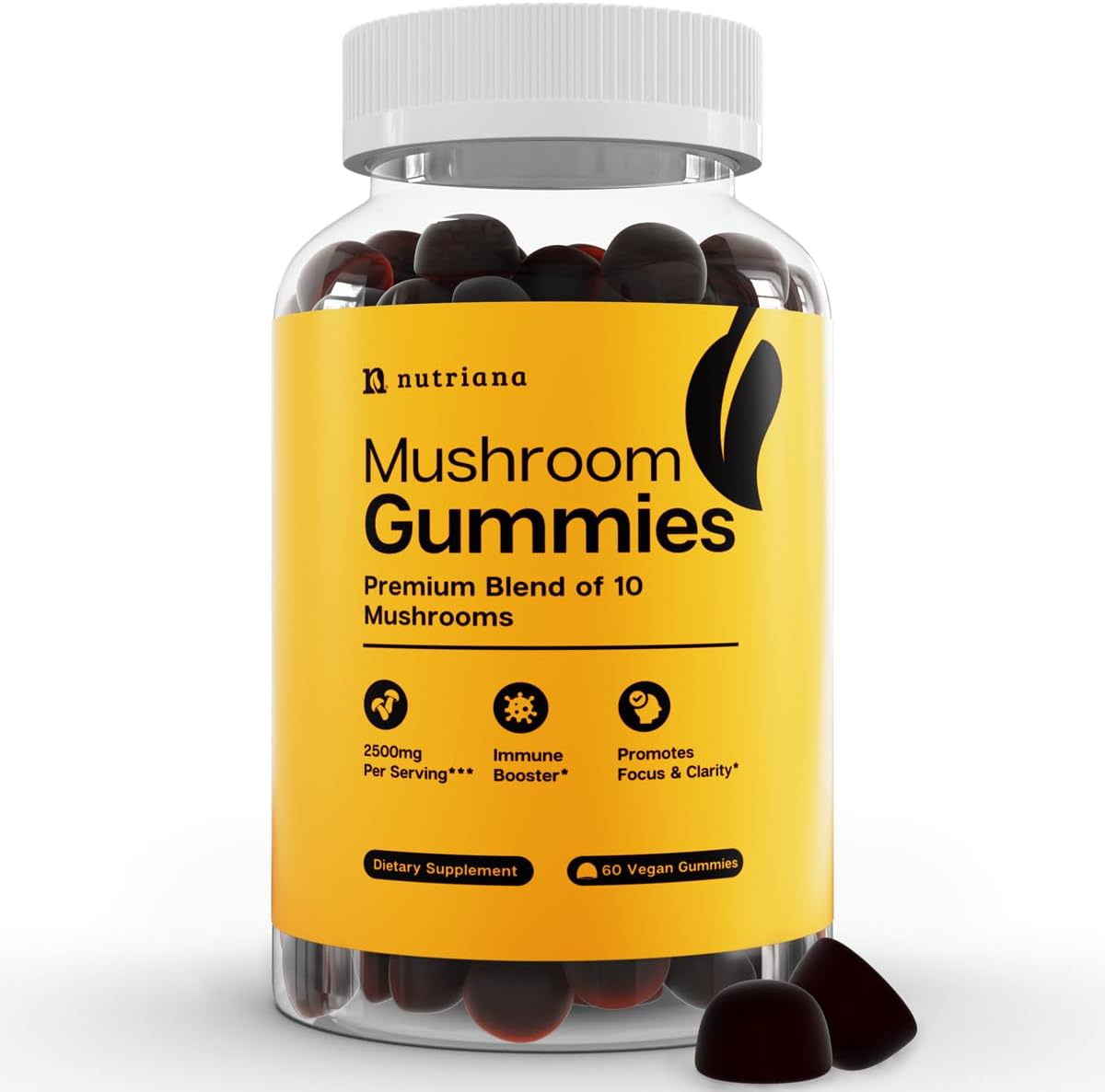 Amazon.com: Nutriana Mushroom Gummies Supplement - Focus Gummies with ...