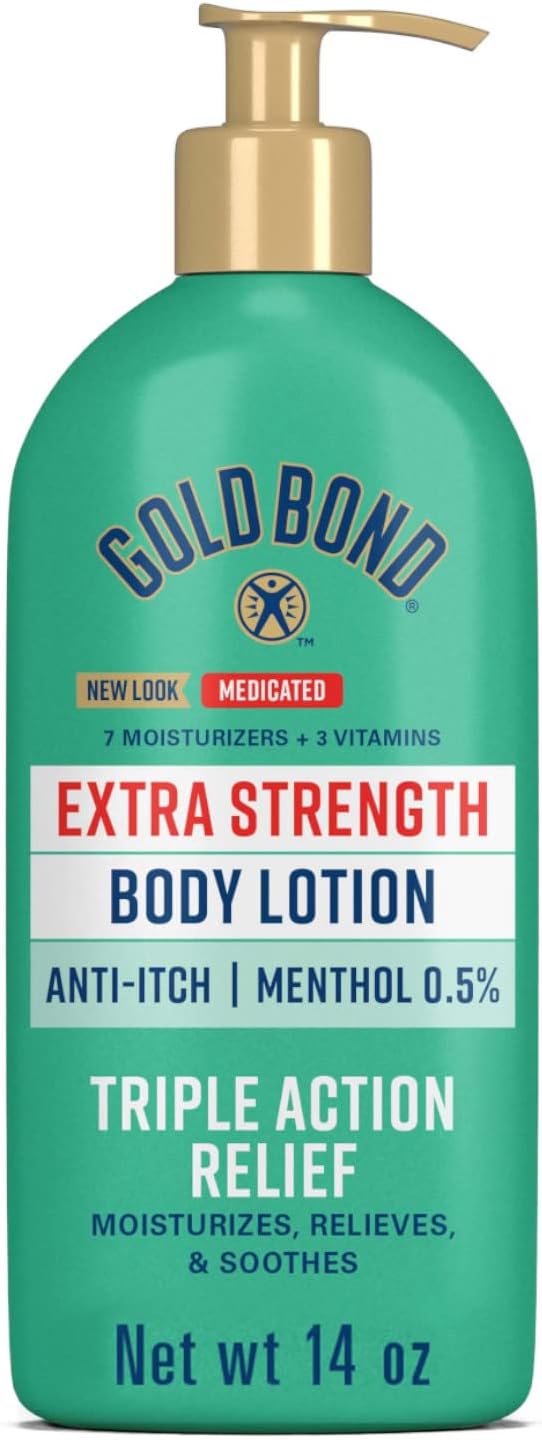 Amazon.com : Gold Bond Body Lotion Medicated Extra Strength 14 oz (Pack ...