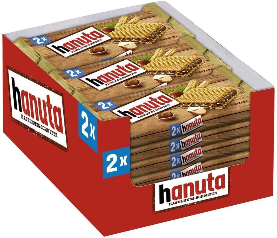 Amazon.com: Hanuta Wafers Filled with Hazelnut Creme CASE 18x(2s ...