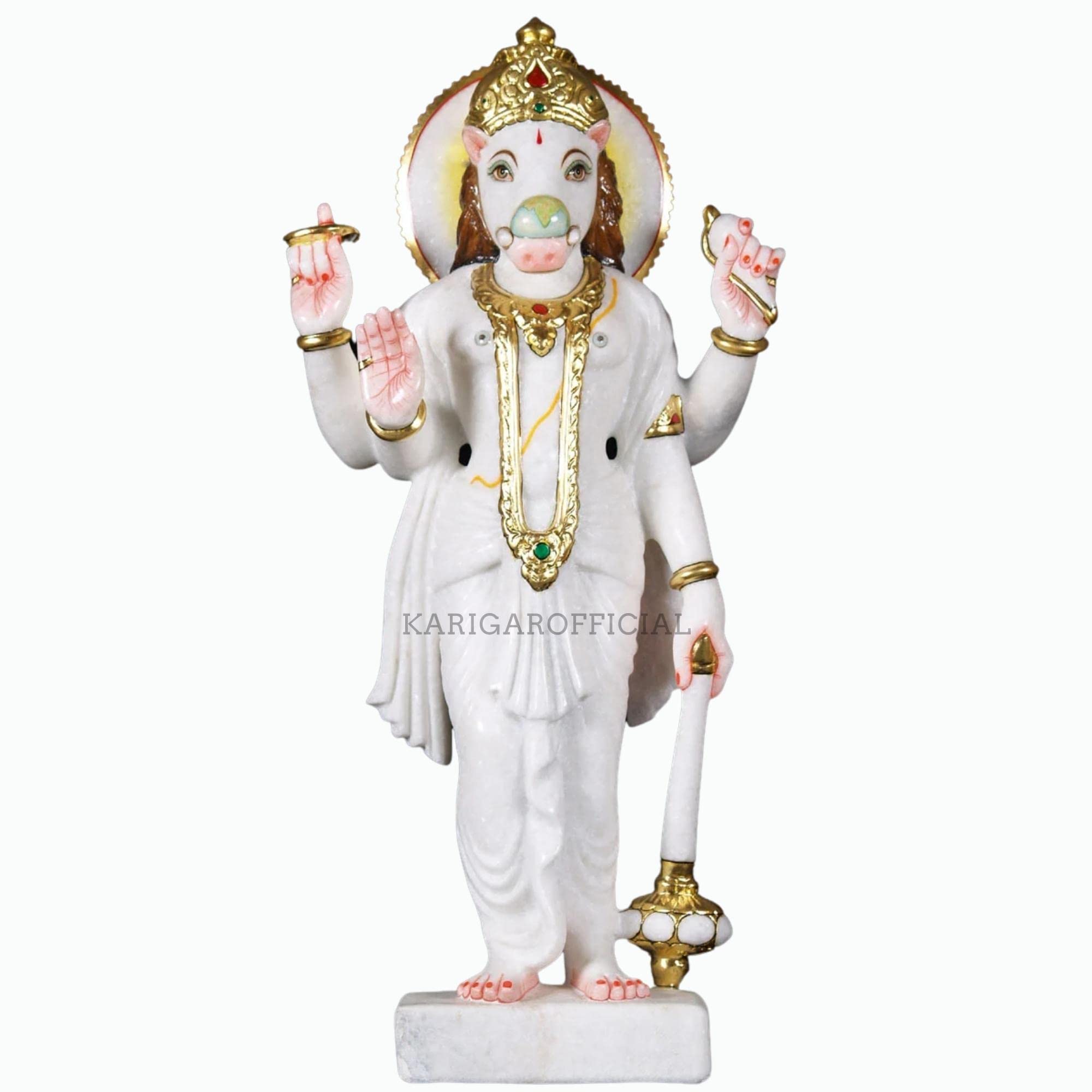 Buy Vishnu Statue Varaha the Boar - White Marble Avatar of Vishnu ...