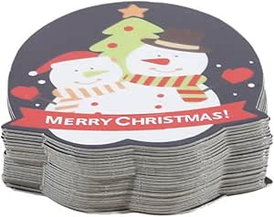 Amazon.com: 100Pcs Christmas Lollipop Cards Santa Claus and Snowman ...