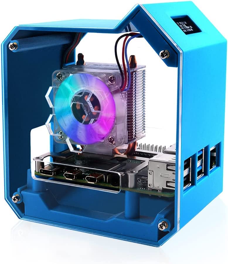 Raspberry Pi Mini Tower Kit, Raspberry Pi 4 Case with ICE Tower Cooler ...
