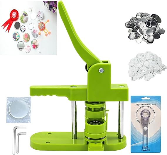 Amazon.com: Button Badge Maker Machine kit 37mm (1-1/2 inch ) DIY Pin ...