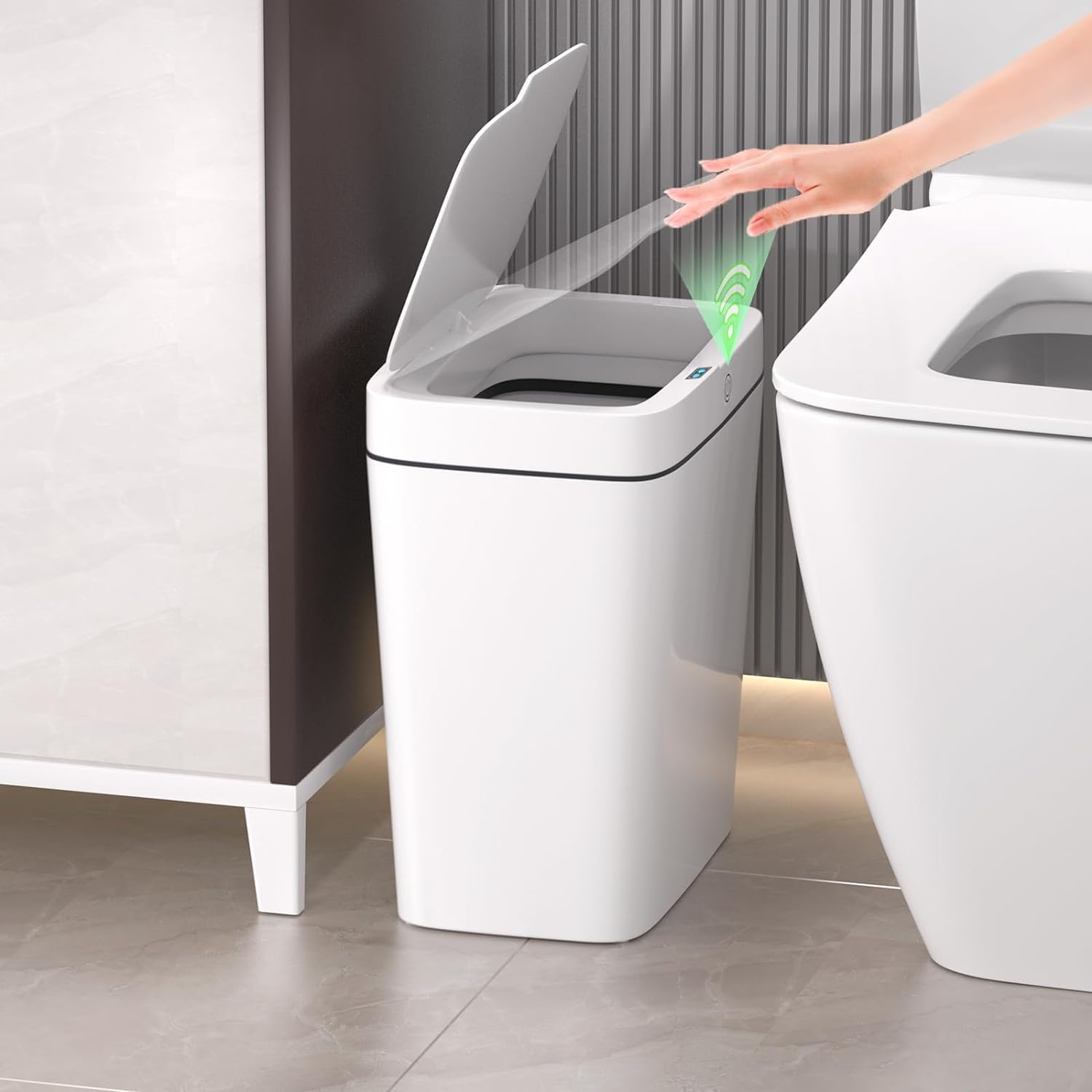 ORCHID M® Automatic Trash Can | 15 Liter Waste Bin with Lid | Automatic ...