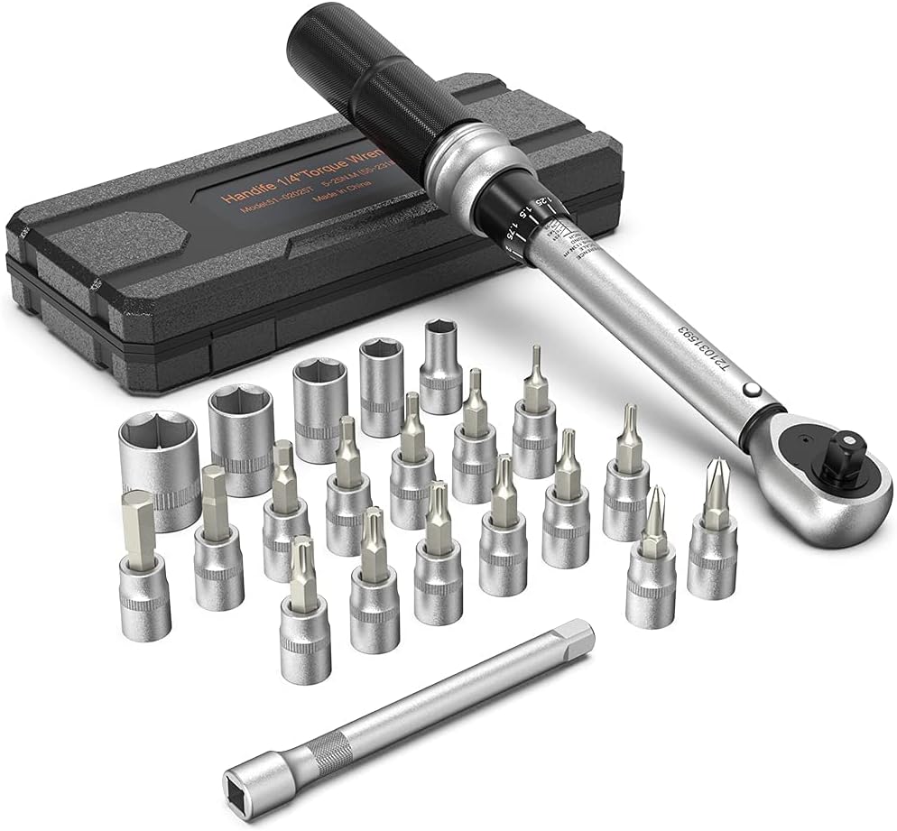 1/4" Torque Wrench Handife 5-25 Nm Drive Click Torque Wrench Set Bike ...