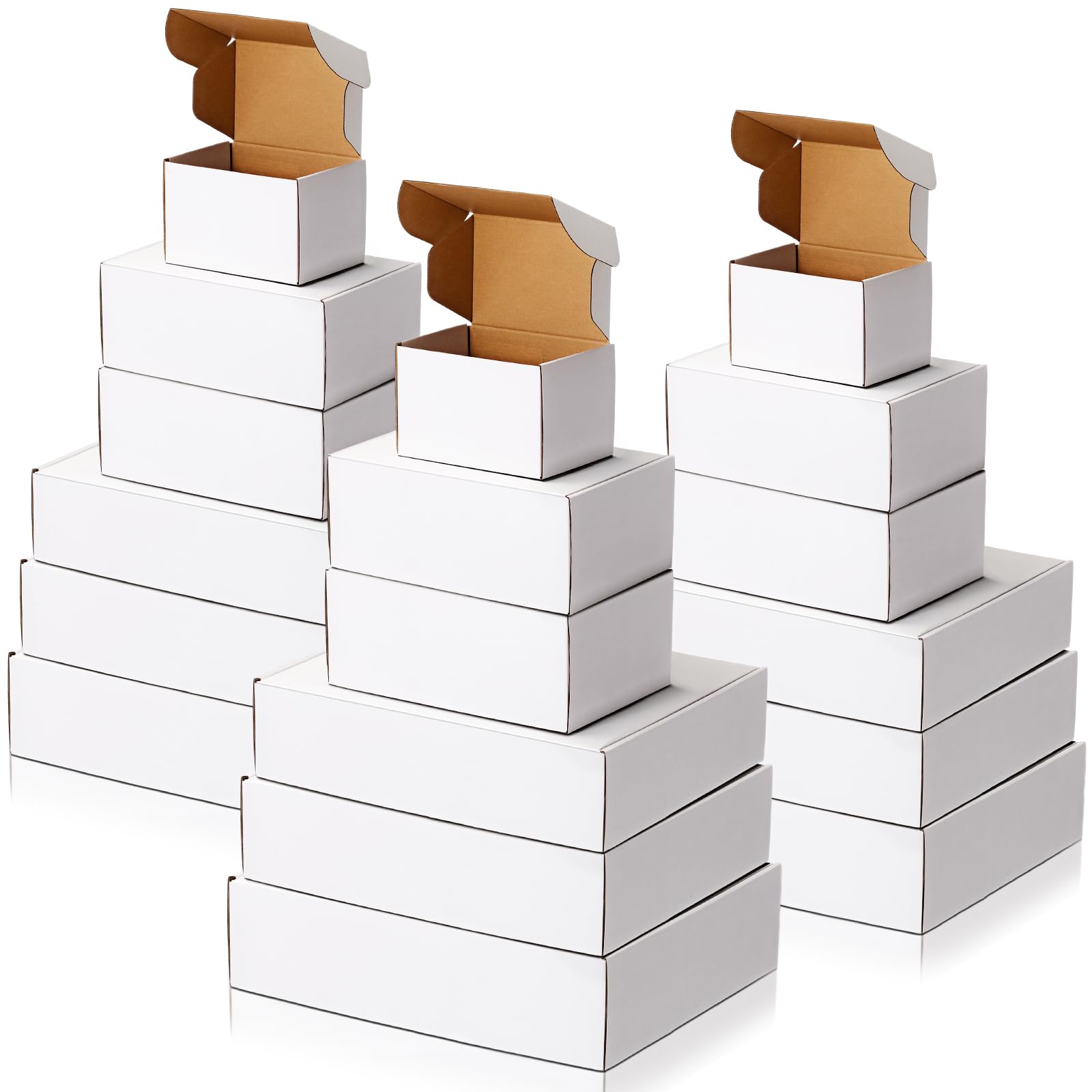 Jetec 60 Pcs Thick Shipping Boxes 3 Sizes 6x4x4'',9x6x4'',12x9x3 ...