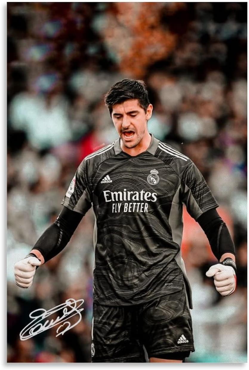 Amazon.com: LINXIANG Famous Goalkeeper Thibaut Courtois Handsome Poster ...