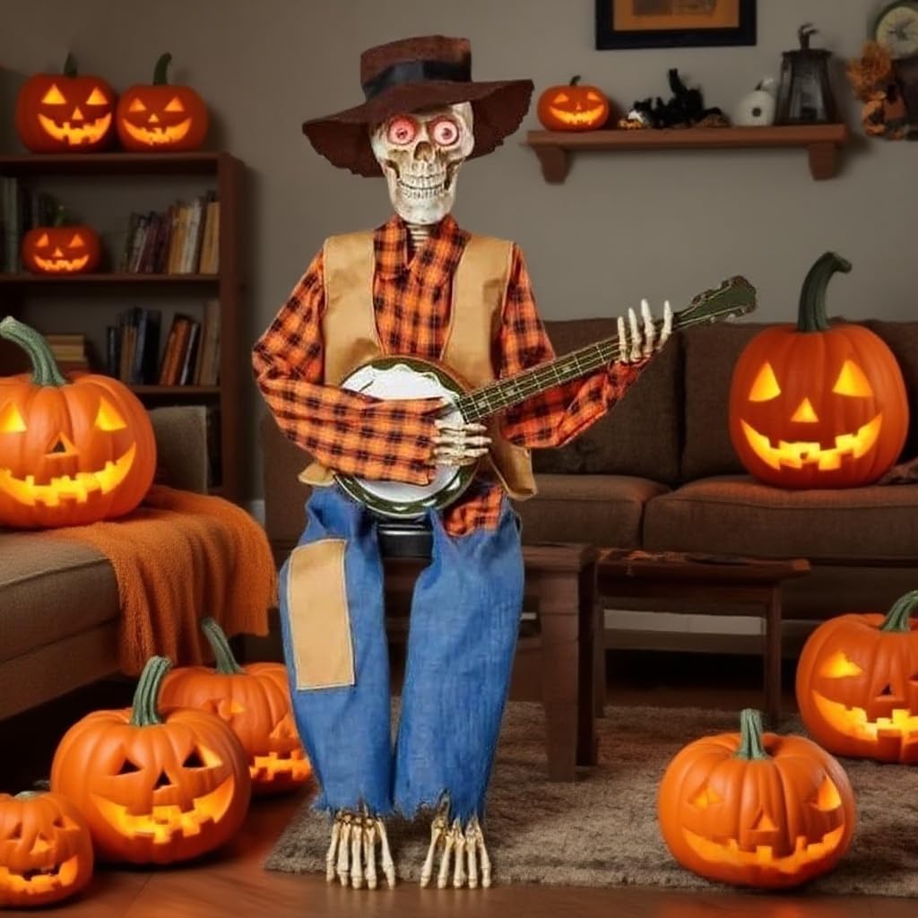 Amazon.com: Funny Animated Dueling Banjo Skeletons, 2025 New Halloween ...