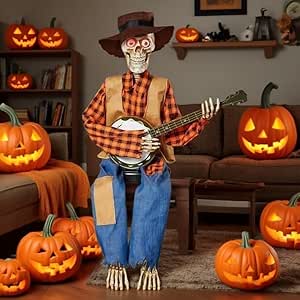 Amazon.com: Funny Animated Dueling Banjo Skeletons, 2025 New Halloween ...