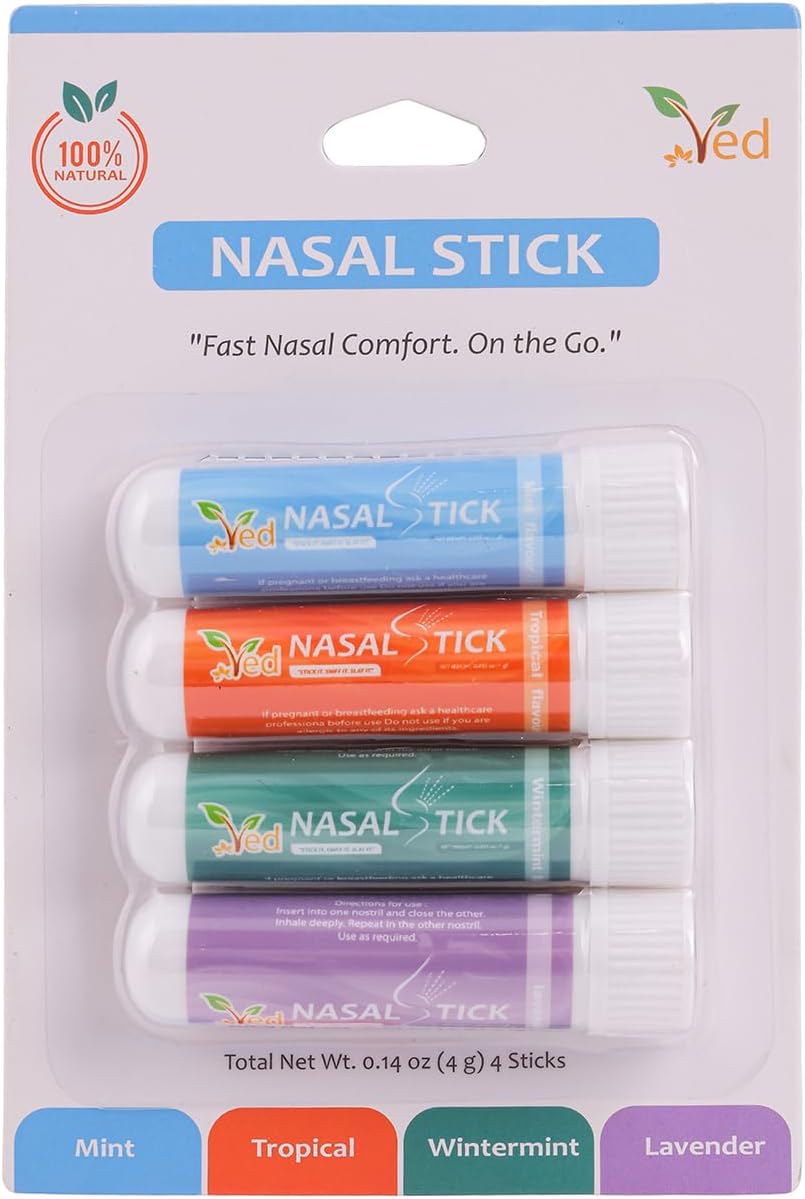 Amazon.com: Ved Nasal Inhaler Sticks, Instant Blocked Nose & Congestion ...