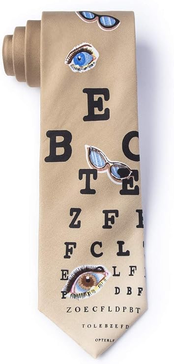 Wild Ties Tan/Taupe Polyester Tie | Optometrist Necktie at Amazon Men’s ...