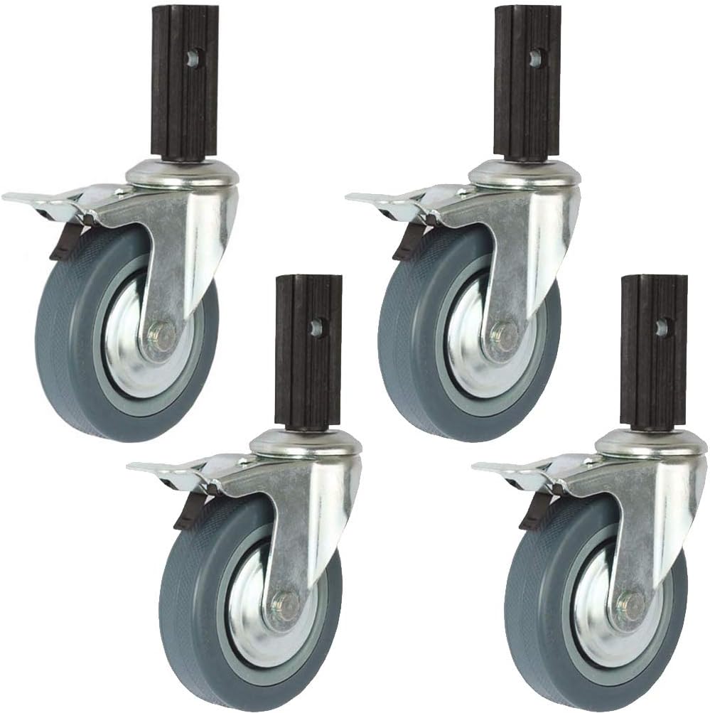 Amazon.com: Wheels 4in Rubber Dining Cars Caster,Swivel Stem Furniture ...