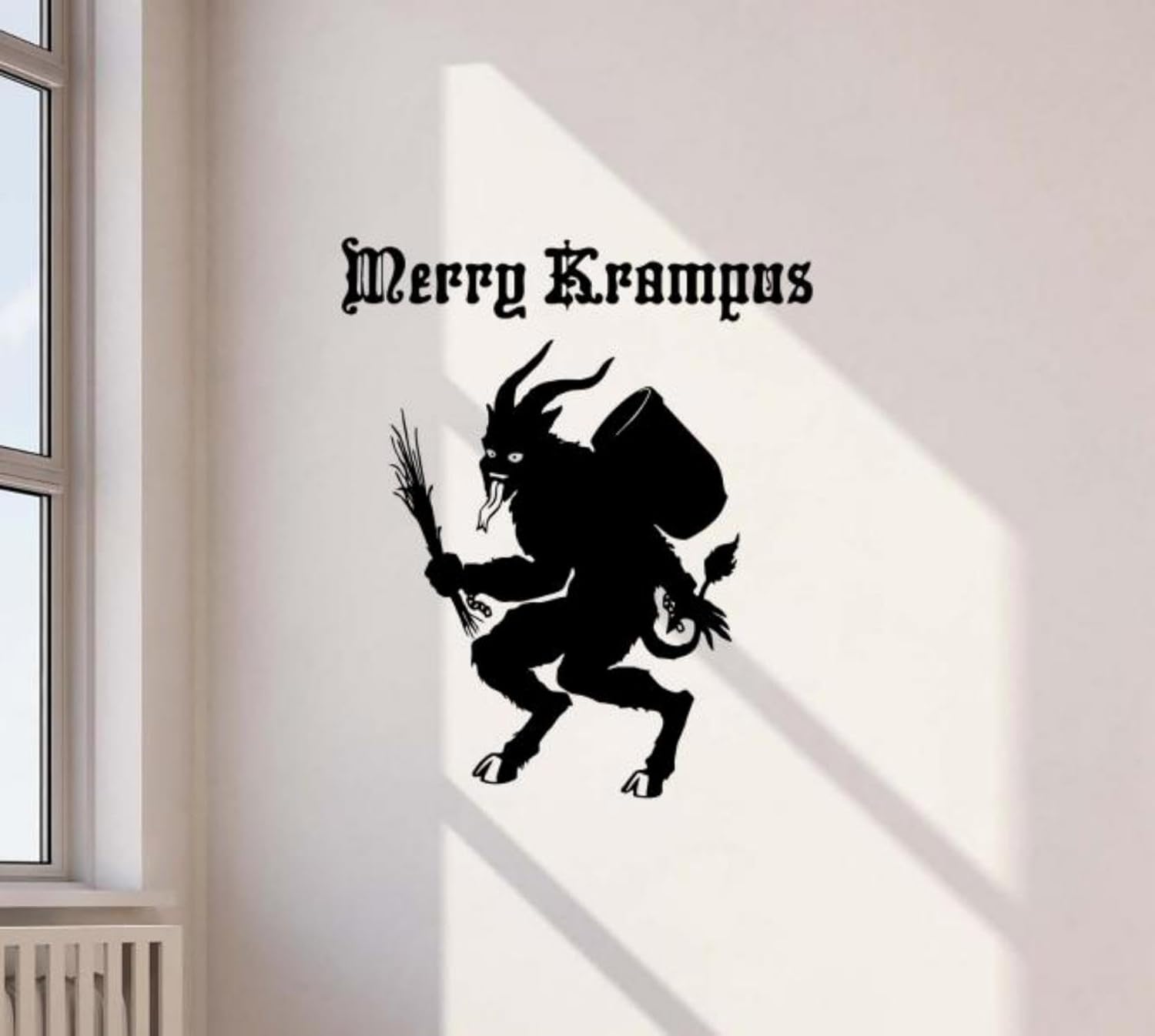 Amazon.com: Merry Krampus Wall Decal Vinyl Sticker Quote Wall Art Car ...