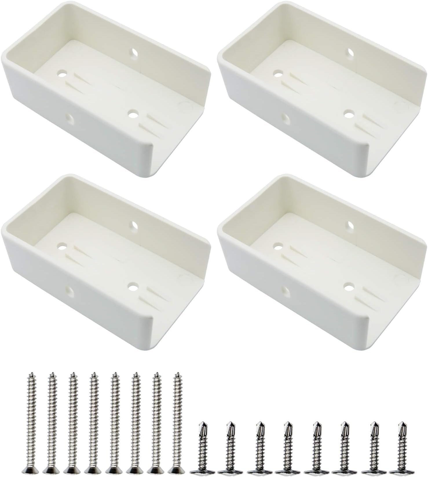 Amazon.com: Aiwaiufu 2″ x 3.5″ Vinyl Fence Brackets, Slotted Handrail ...