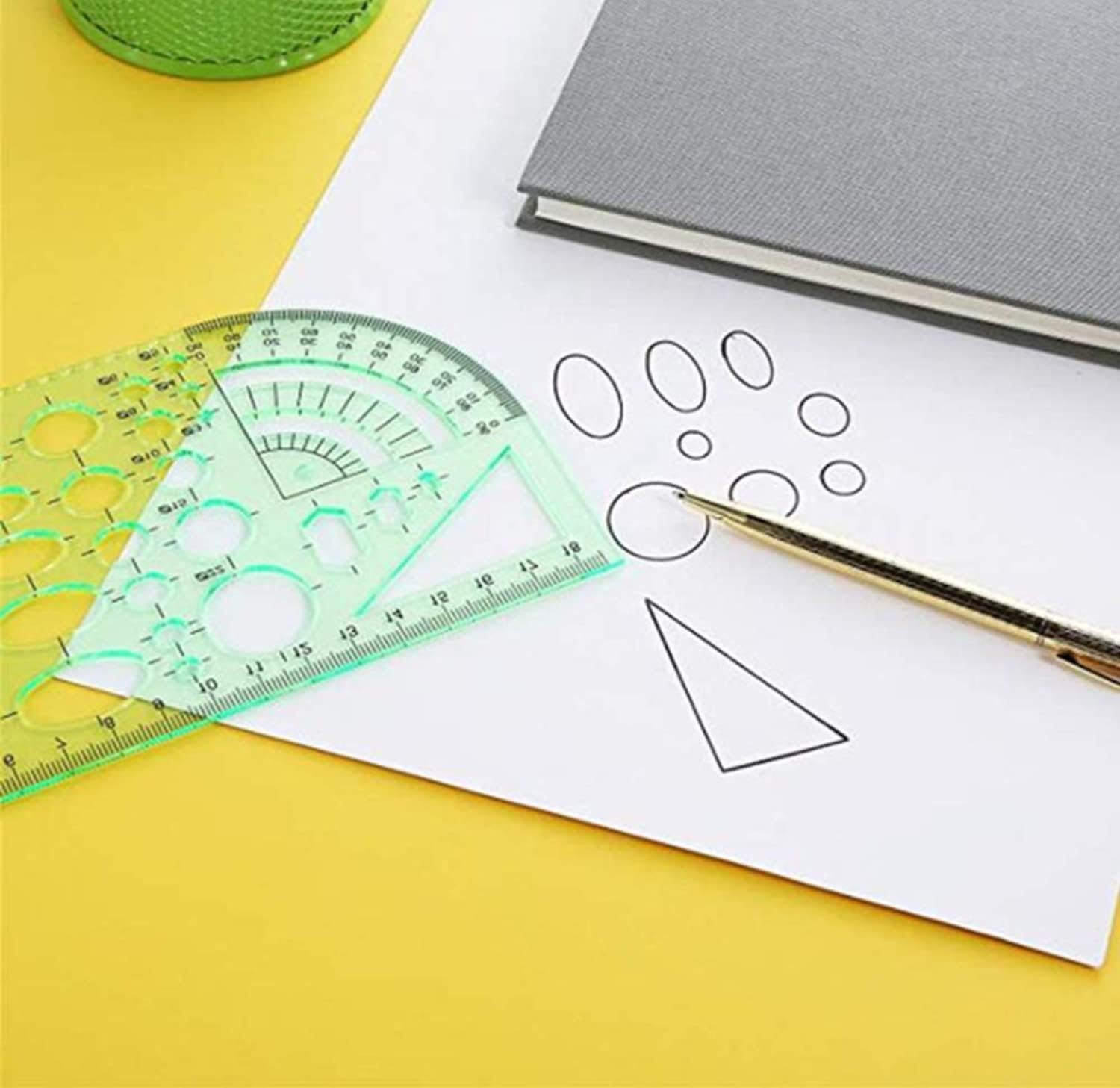 Buy WZAAA Circle Templates Measuring Geometry Ruler Plastic Circle and ...