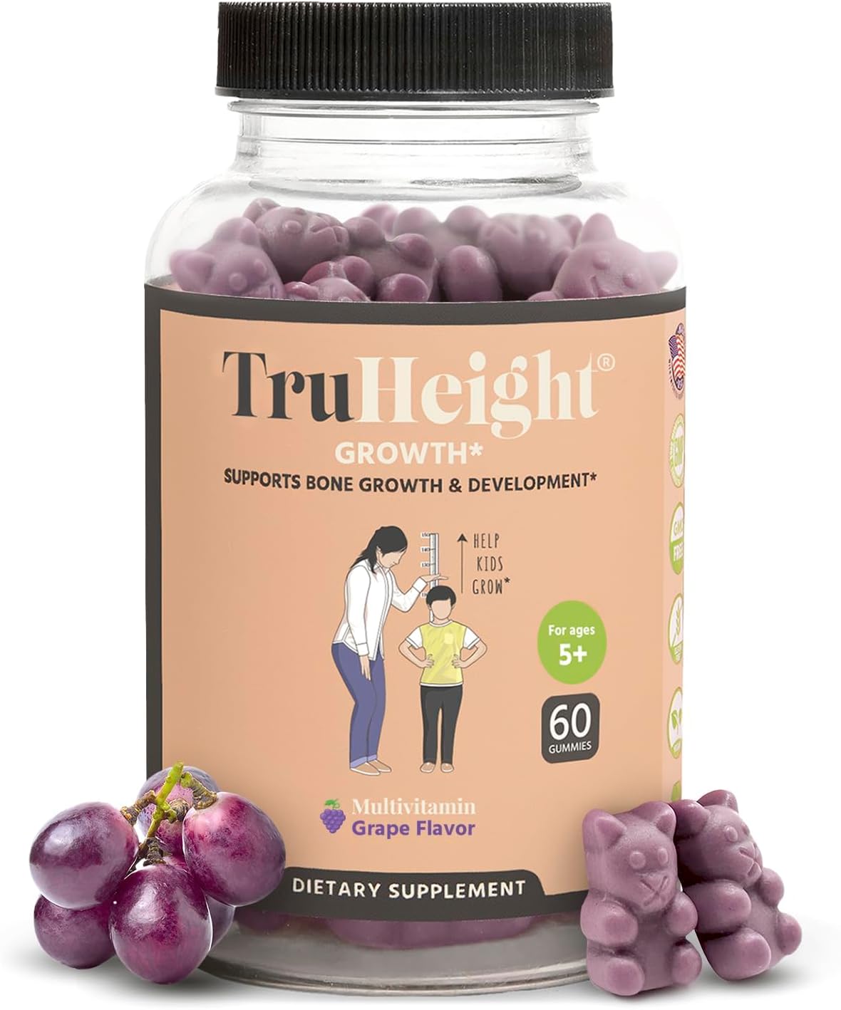 Amazon.com: TruHeight Gummies (Grape) Natural Height Growth Supplement ...