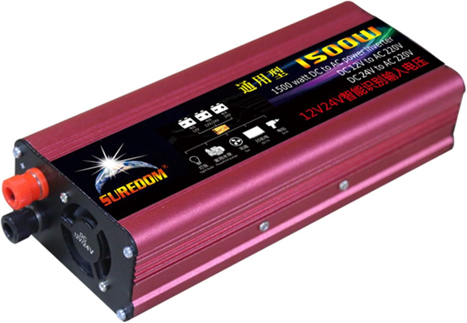 Convertisseur 12v 220v 1500w Dc Vers Ac Transformateur De Tension Onduleur Voiture électrique ...