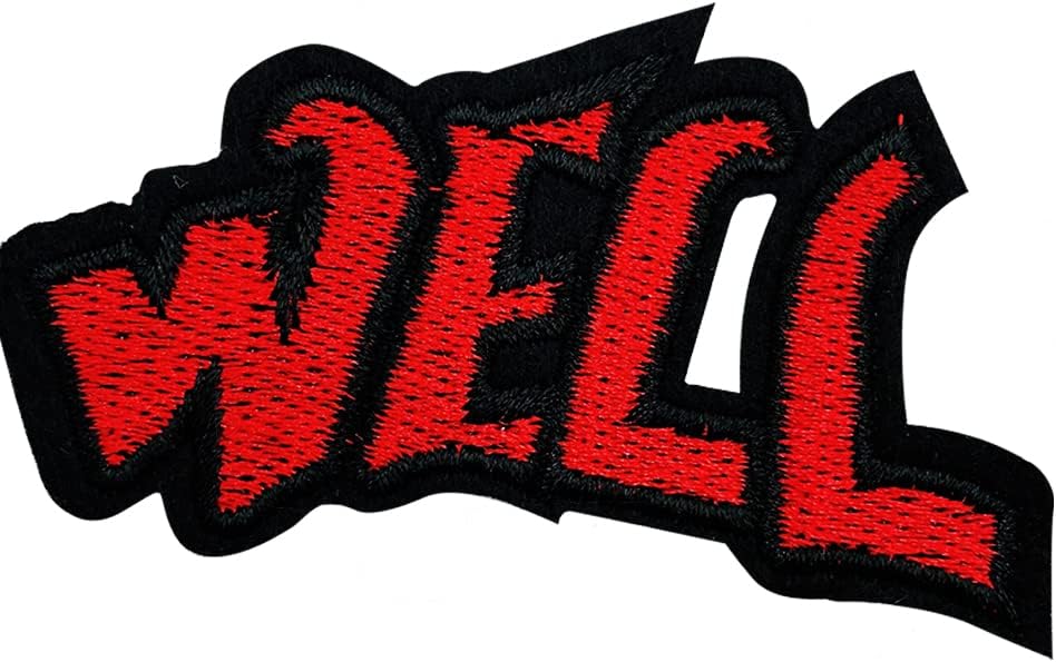 Amazon.com: Obokata Iron On Patch, Well Patches, Red Embroidered Badge ...