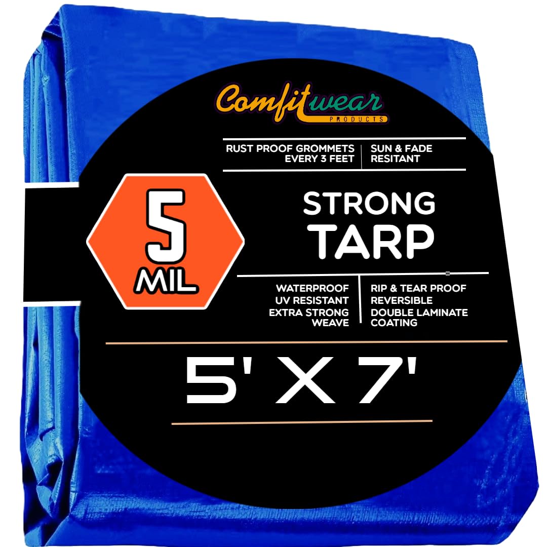 Amazon.com: COMFITWEAR 5 Mil Tarp Super Strong 5 MIL Multi-Purpose ...
