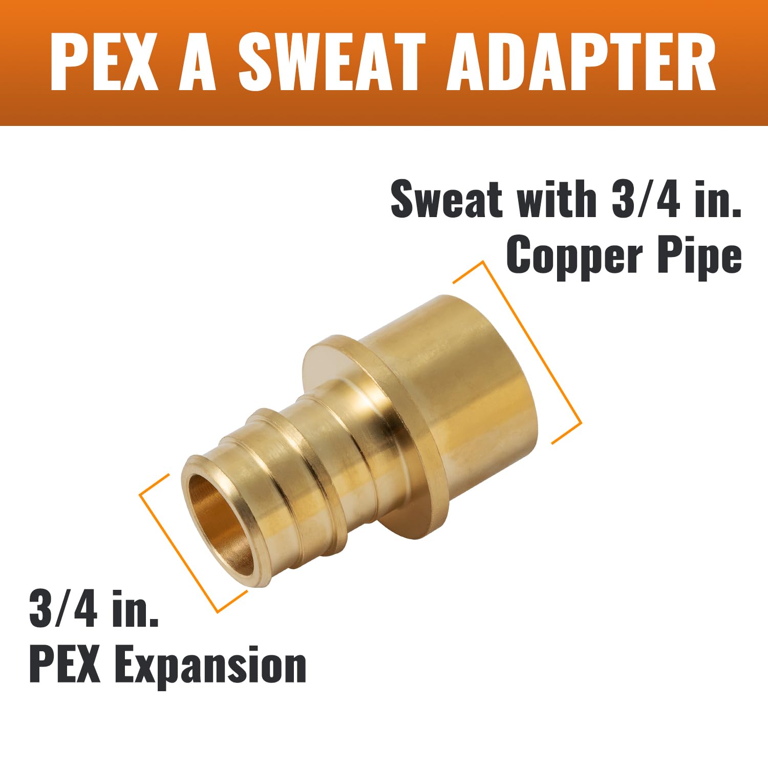 Snapklik.com : SUNGATOR 12 Pack Pex A Expansion 3/4 X 3/4 Female Sweat ...