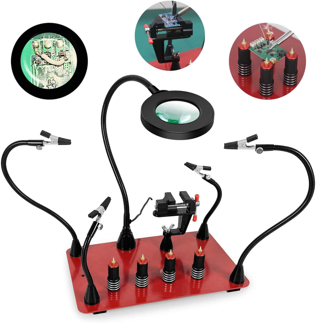 Soldering Helping Hands Station, NEWACALOX Magnetic Third Hand Helping ...