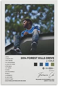 Amazon.com: J. Cole - 2014 Forest Hills Drive Album Cover Canvas ...