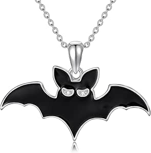 Amazon.com: LWXIE Diamond Bat Necklace for Women 925 Silver Bat ...