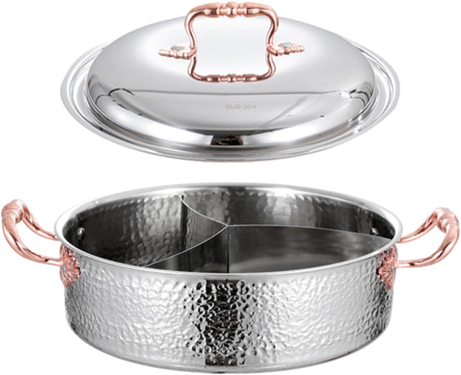 Amazon.com: UGCER Stainless Steel Hot Pot with 3 Compartments - Soup ...