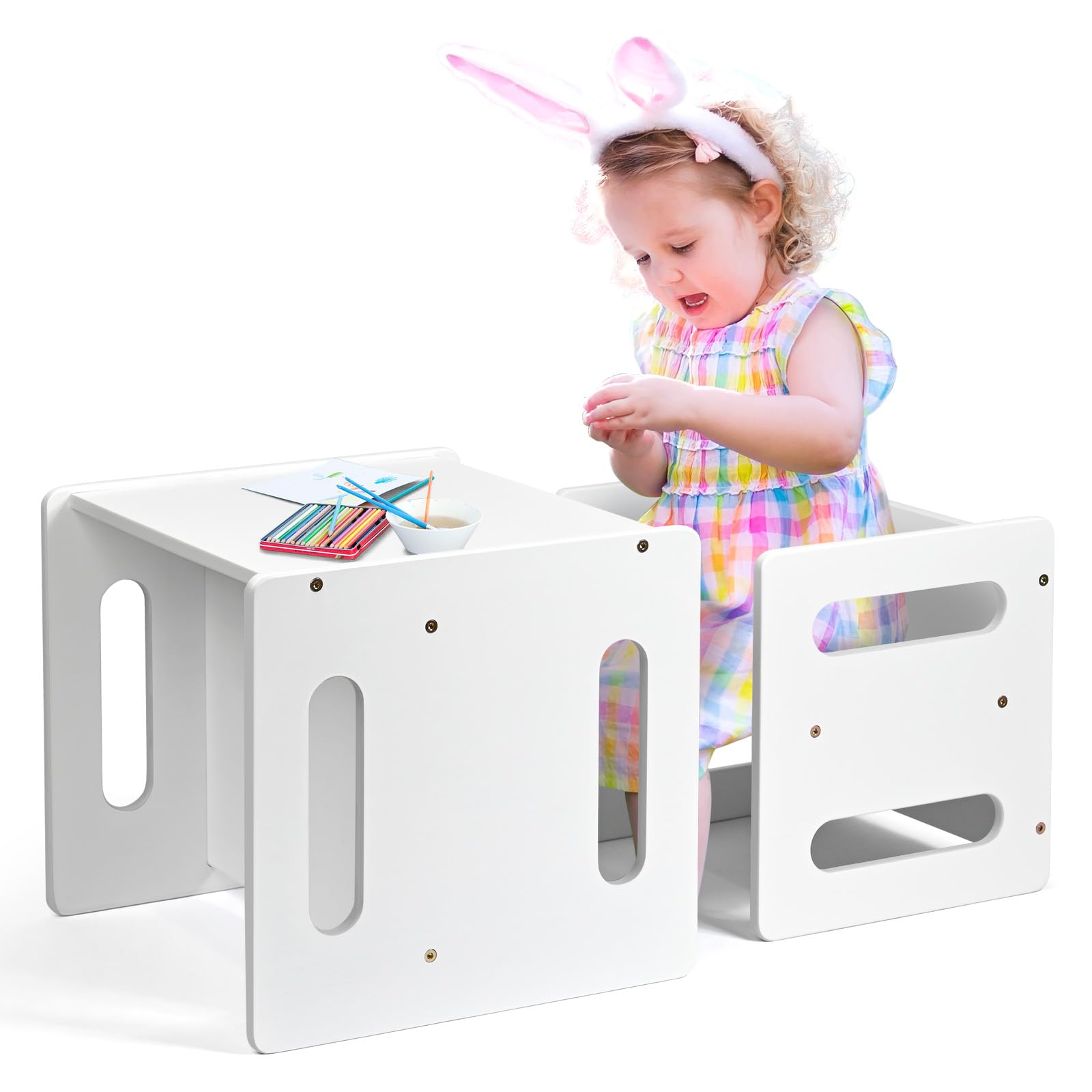 Amazon.com: Kids Table and Chair Set,Montessori Weaning Table and Chair ...
