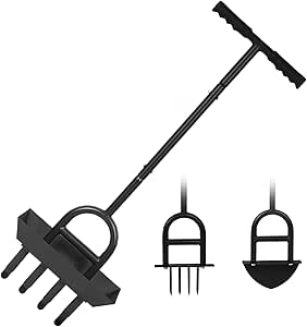 Amazon.com : 3 in 1 Lawn Tool Kit, Core Aerator Lawn Spike Tool, Half ...