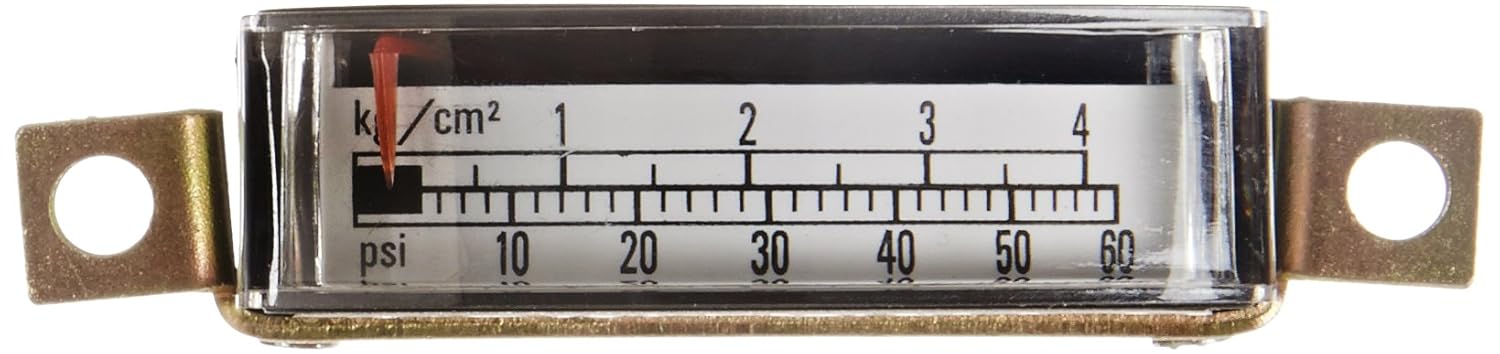 PIC Gauges RECT-60FB 10/32" Back Connection Rectangular Pressure Gauge ...