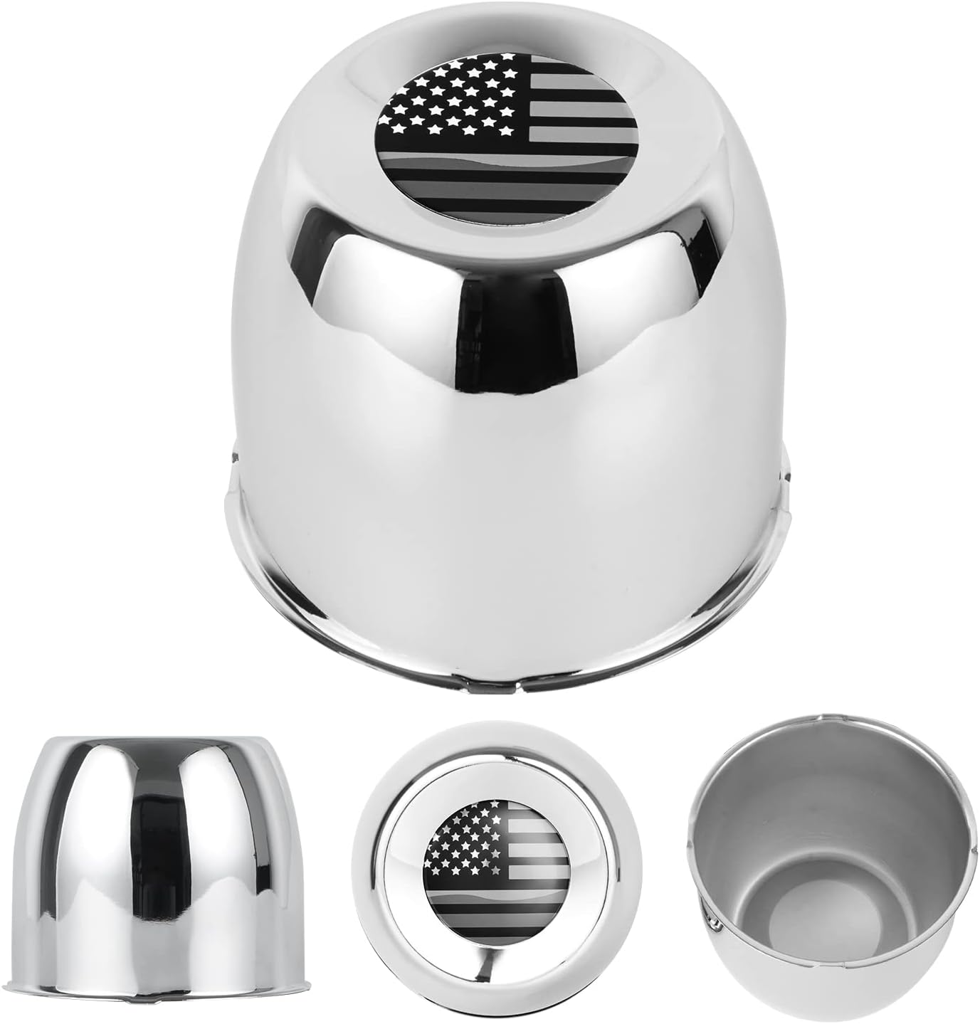 Amazon.com: InTech Auto 4.25 Inch Push Through Wheel Center Hub Caps ...