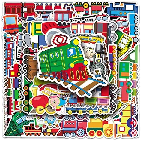 Amazon.com: 100 Pcs Train Stickers, Vinyl Waterproof Train Stickers for ...