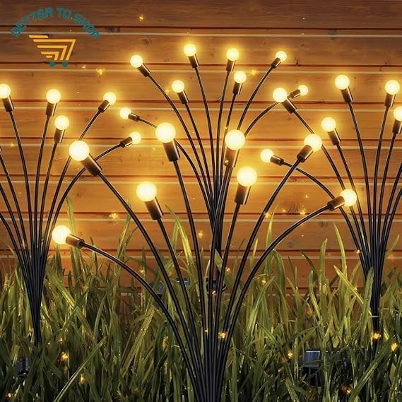 Amazon.com : Upgraded 2-Pack 16 LED Solar Firefly Swaying Lights with 8 ...