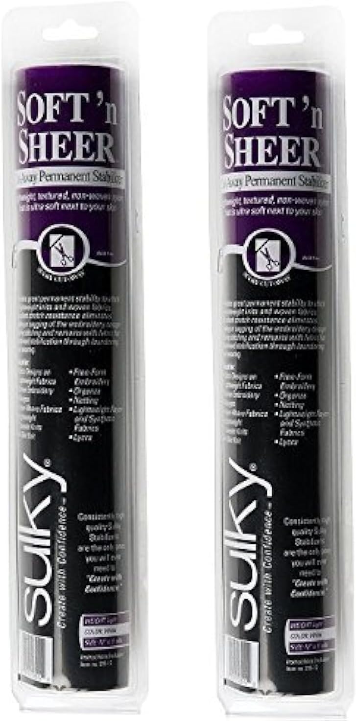 Sulky 12-Inch by 11-Yard Soft and Sheer Cut-Away Permanent Stabilizer ...