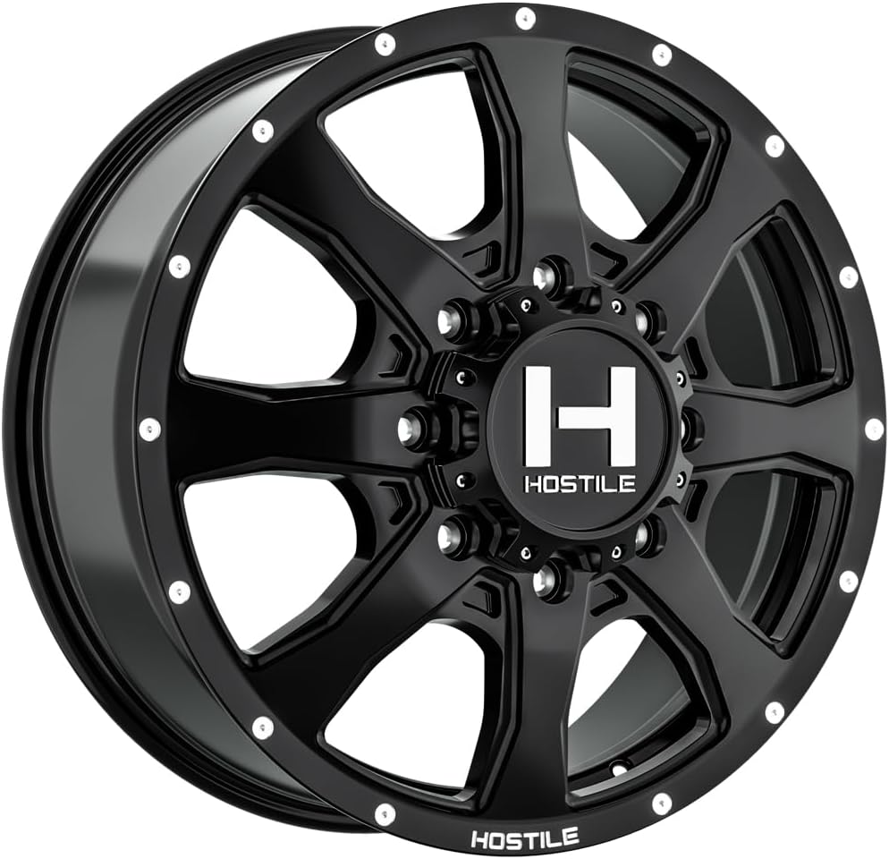 Amazon.com: Hostile H403 Kodiak Dually Front 20x8.25 8x200 Satin Black ...