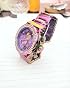 Guess Womens Purple Round Dial Analog Watch - GW0552L4 : Amazon.in: Watches