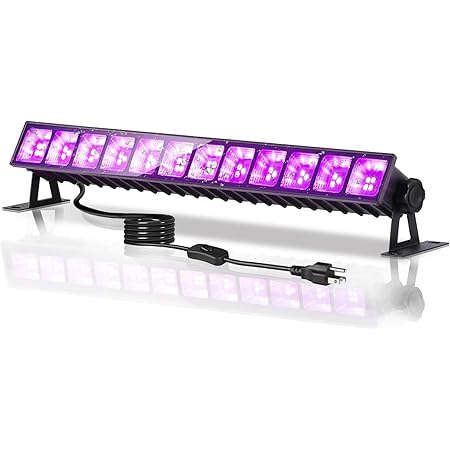 YIAYETOG 40W Waterproof LED Black Light Bar with 6FT Cord and Switch ...