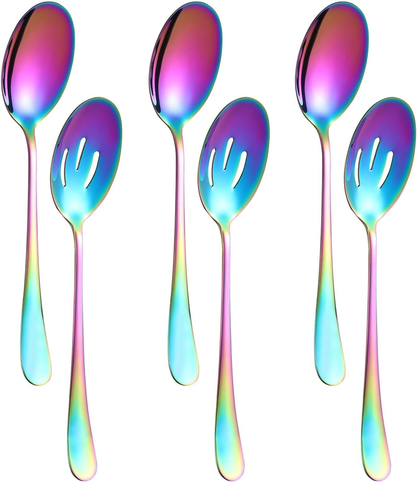 Amazon.com | 6 Pieces Serving Spoons Set 8.7 Inch, Includes 3 Serving ...
