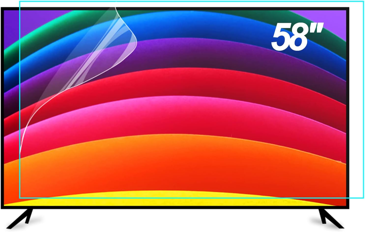 Amazon.com: Anti Glare Film for TV 58 Inch Out Blue Light, Anti UV ...