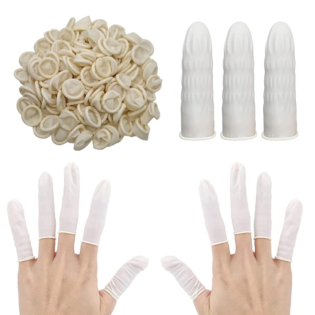 Latex Fingerlinge Premium in Größe M | 100 Stück | Einweg Fingerschutz ...