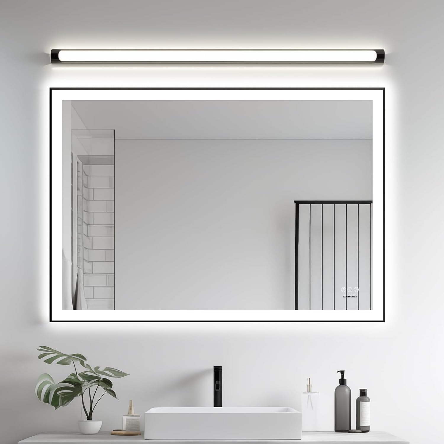 Amazon.com: Kosmonia 32x48'' LED Bathroom Mirror w/Light, Aluminum ...