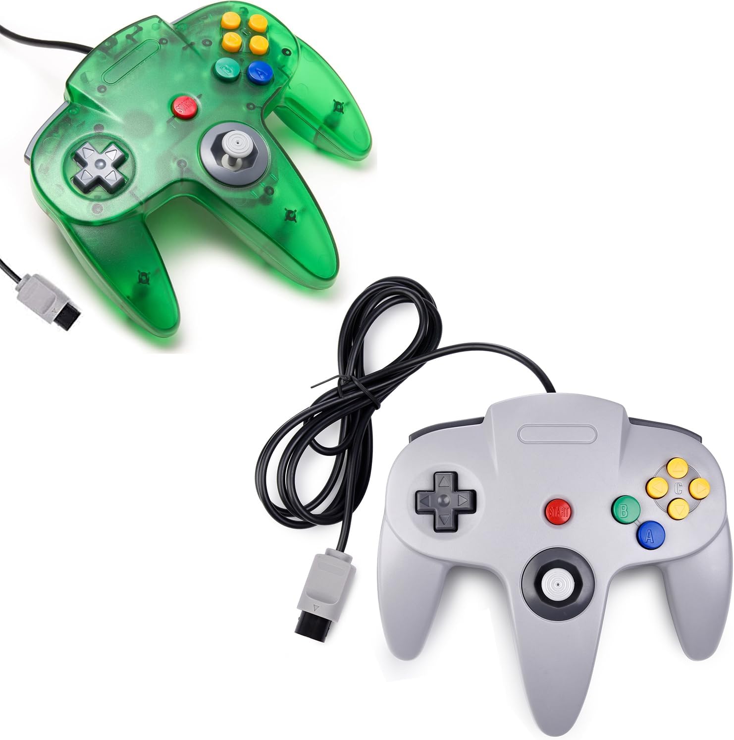 Amazon.com: KIWITATA 2 Pack Classic N64 Controller, Retro N64 Wired ...